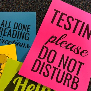 INSTANT DOWNLOAD: Testing Door Signs. State Testing Signs for Door ...