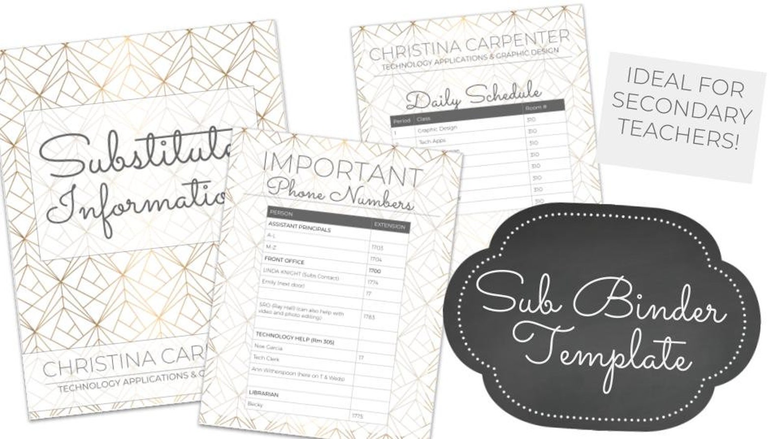 INSTANT DOWNLOAD: Sub Binder Template Using Google Slides | Etsy