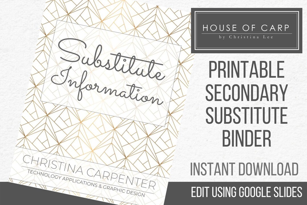 INSTANT DOWNLOAD: Sub Binder Template Using Google Slides - Etsy