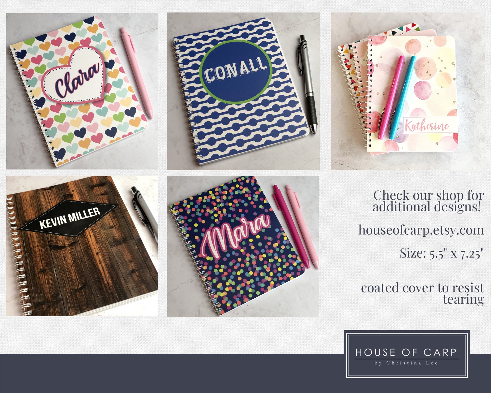 Personalized Custom Notebook Teacher Gift or Bridesmaid Gift - Etsy