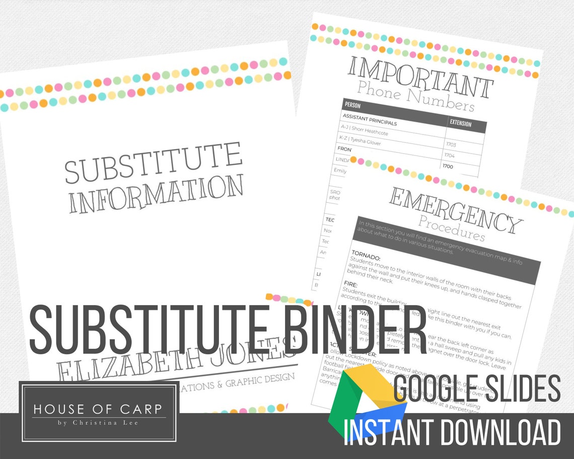 Sub Binder Template Using Google Slides - Etsy