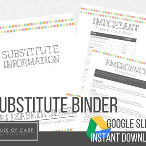 Sub Binder Template Using Google Slides - Etsy
