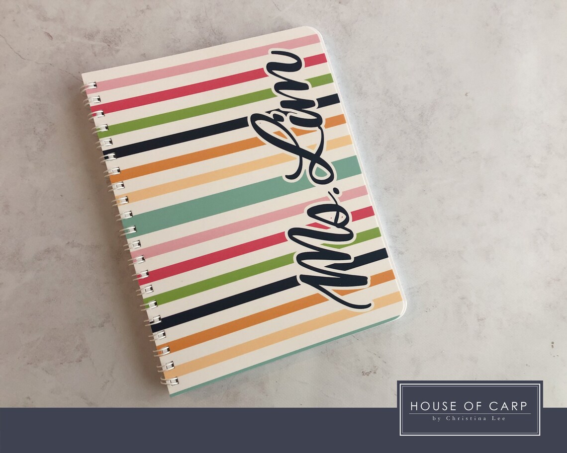 Personalized Custom Notebook Teacher Gift or Bridesmaid Gift - Etsy