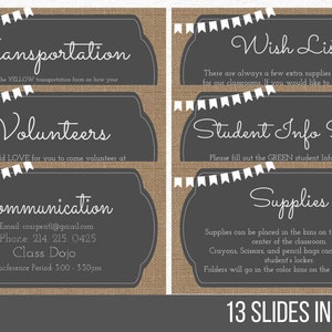 Virtual Meet the Teacher Presentation, Burlap Presentation, Google ...