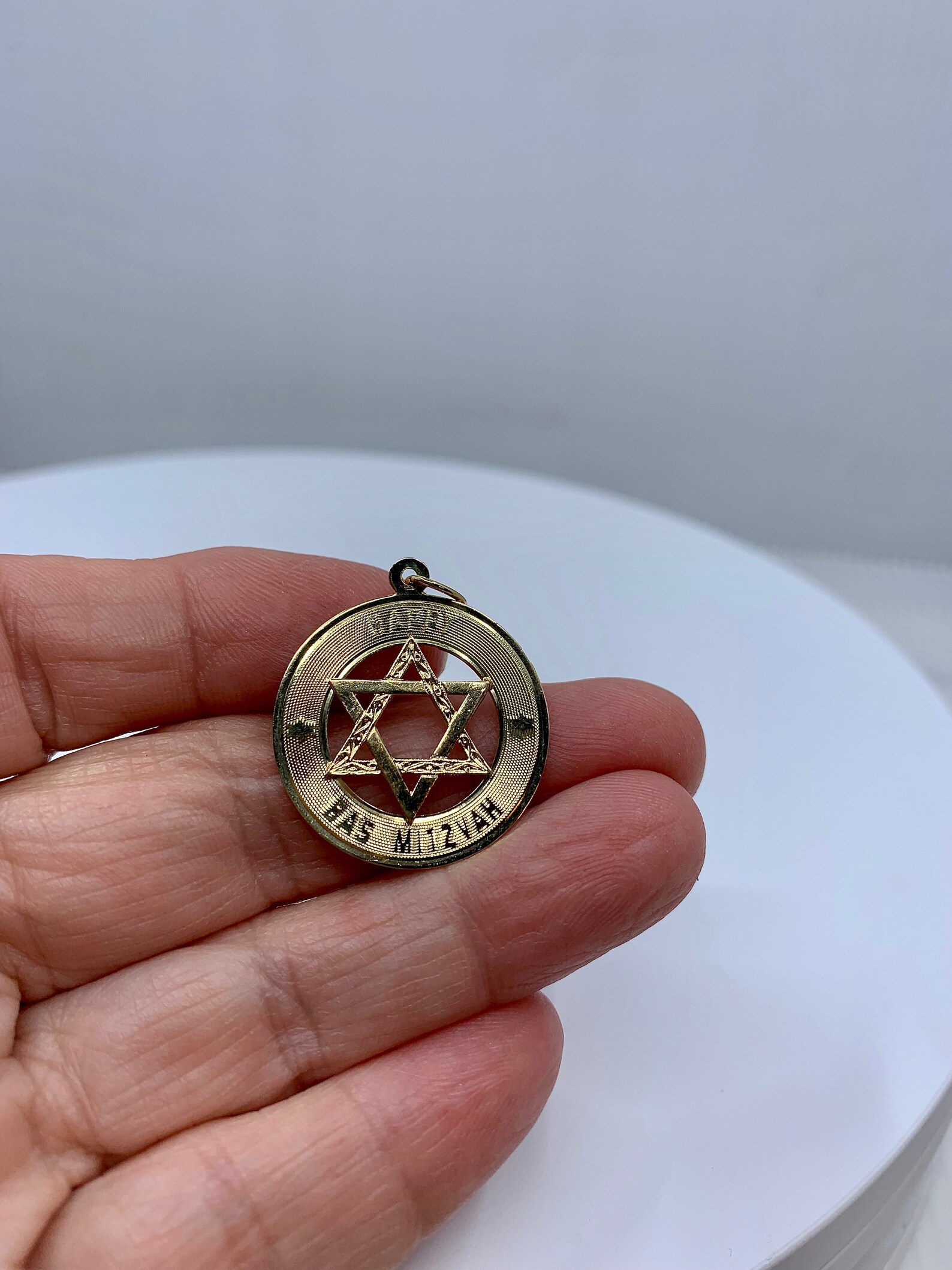 Bas Mitzvah Pendant 14k Gold - Etsy