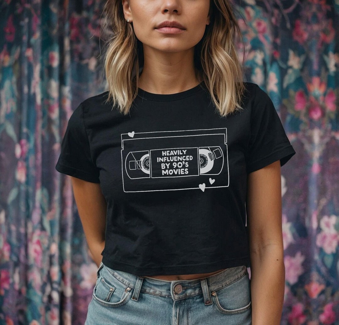 90's Movies VHS Tape Cropped T-shirt Tee Shirt Cassette Gift for Her ...