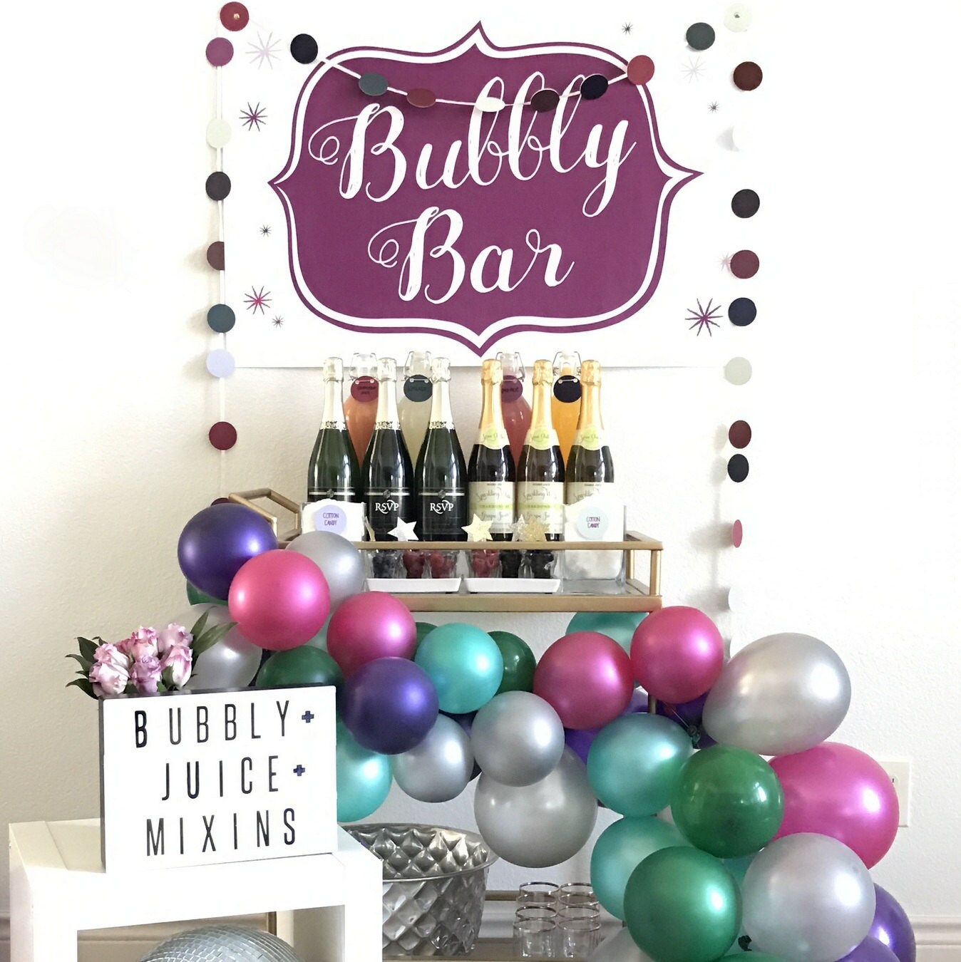 Champagne 'bubbly' Bar Printable Poster-sized Sign for Your Bubbly Bar ...