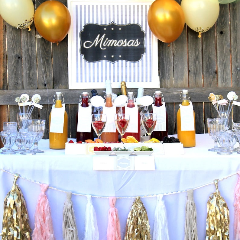 Mimosa Bar Wedding, Shower or Party Drink Station Labels and Signs ...