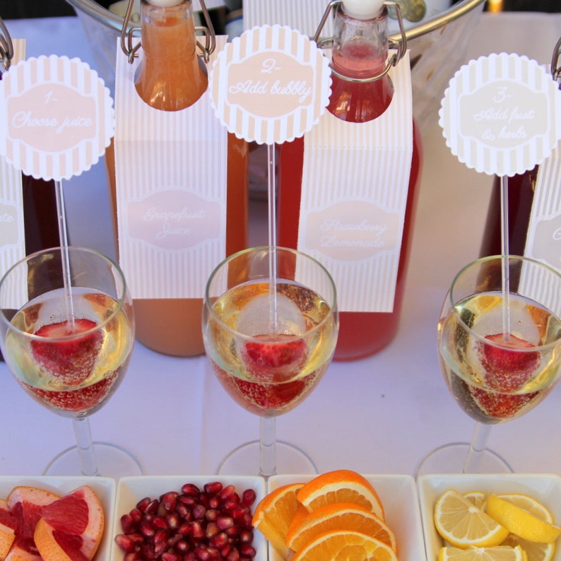 Mimosa Bar Wedding, Shower or Party Drink Station Labels and Signs ...