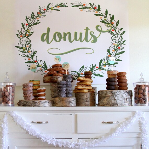 Donut/doughnut Bar Printable Poster-sized Sign for Your Donut | Etsy