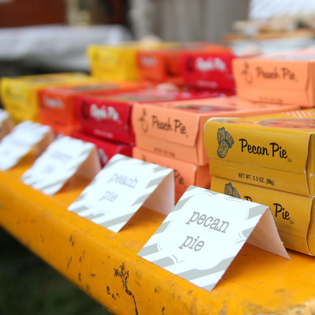 Pie bar wedding or party food station labels and signs | Etsy