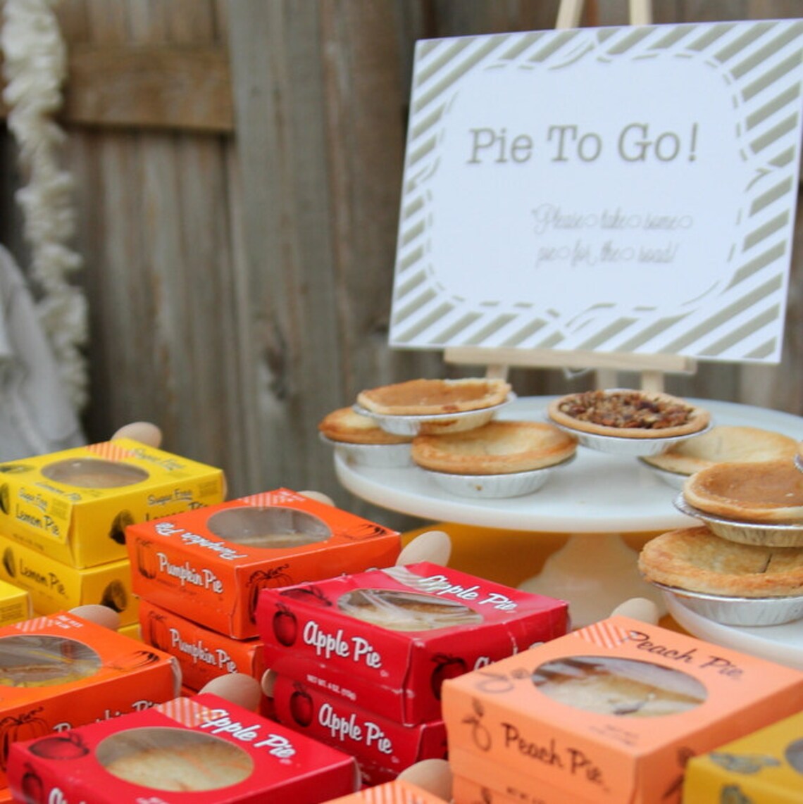 Pie bar wedding or party food station labels and signs | Etsy