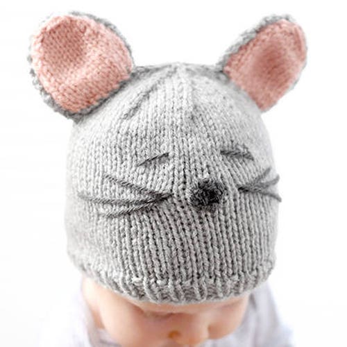 Baby Mouse Hat KNITTING PATTERN / Mouse Hat Newborn / Mouse - Etsy