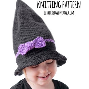 Little Witch Hat KNITTING PATTERN / Witch Hat Pattern / Knit - Etsy