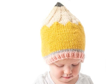 Crayon Hat KNITTING PATTERN / Crayon Pattern / Back to School Hat ...