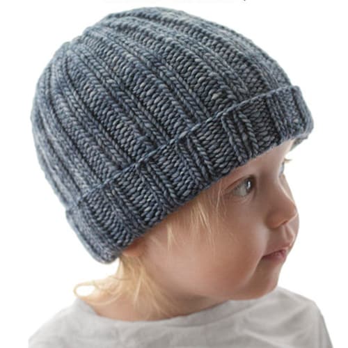 Easy Ribbed Hat KNITTING PATTERN / Ribbed Hat Pattern / Ribbed - Etsy