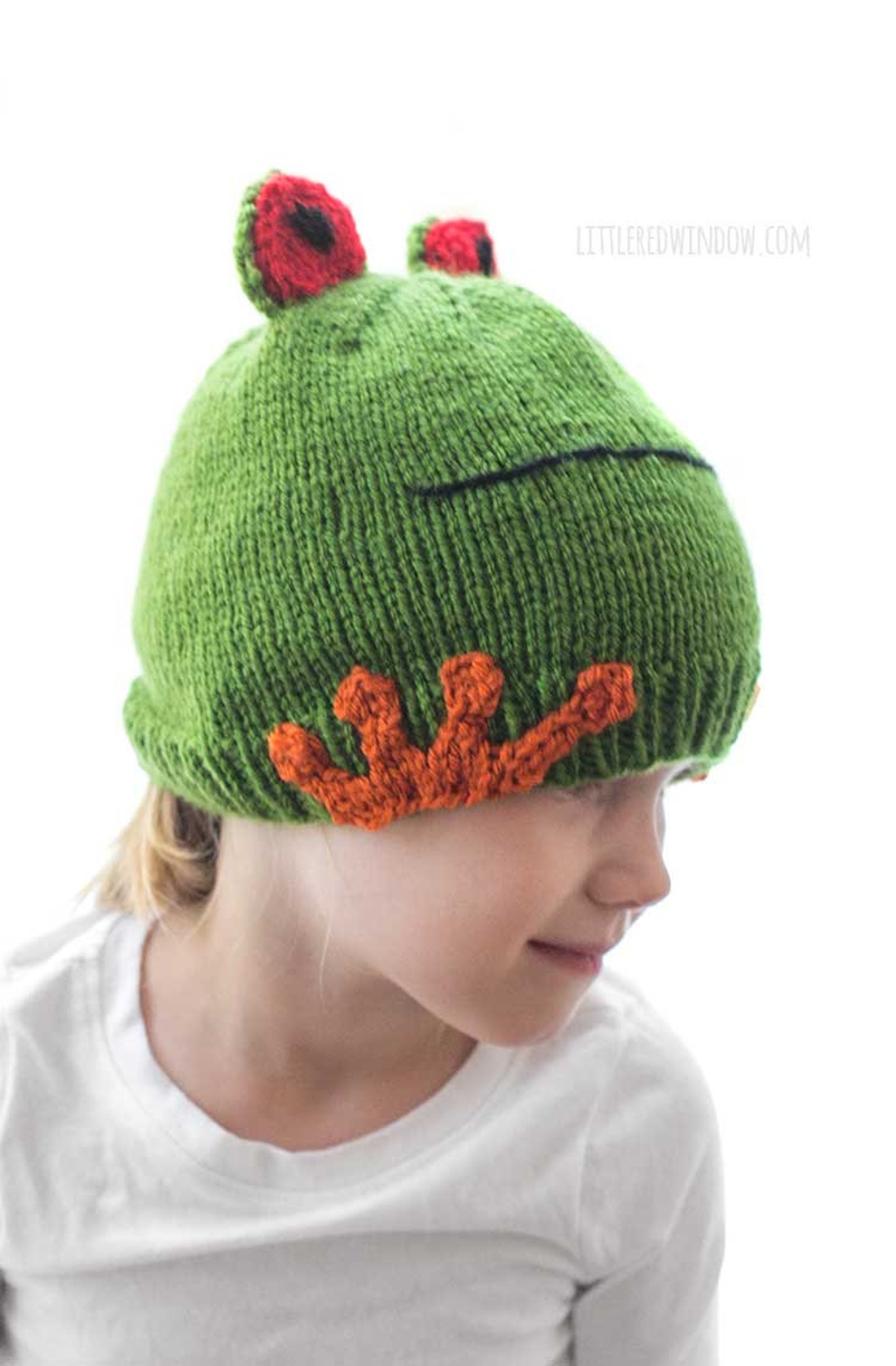 Red Eyed Tree Frog Hat KNITTING PATTERN / Frog Hat Pattern / - Etsy