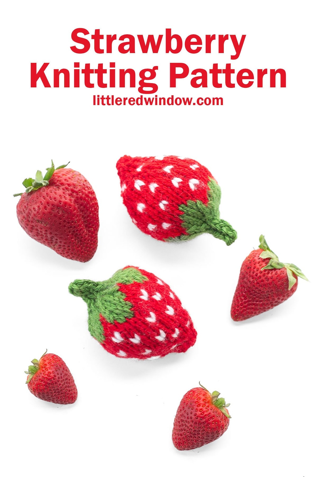 Strawberry KNITTING PATTERN / Strawberry Pattern / Knit Strawberry ...