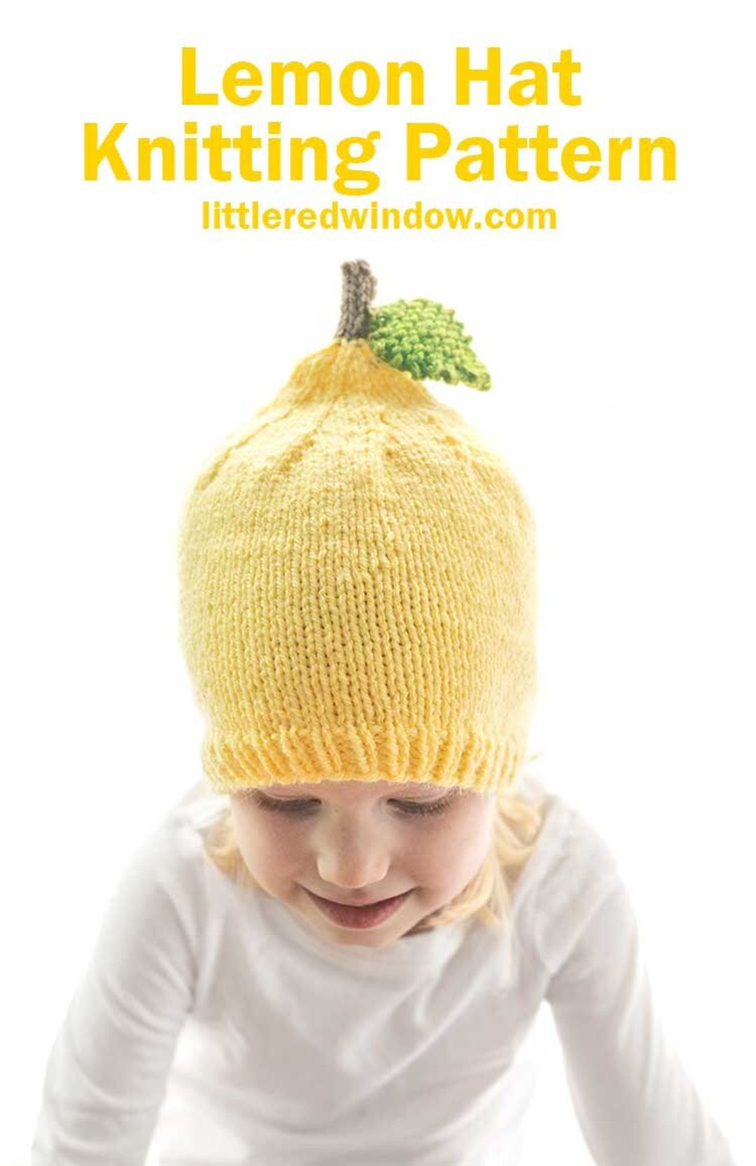 Lemon Hat KNITTING PATTERN / Knit Lemon Hat Pattern / Lemon Hat Pattern ...