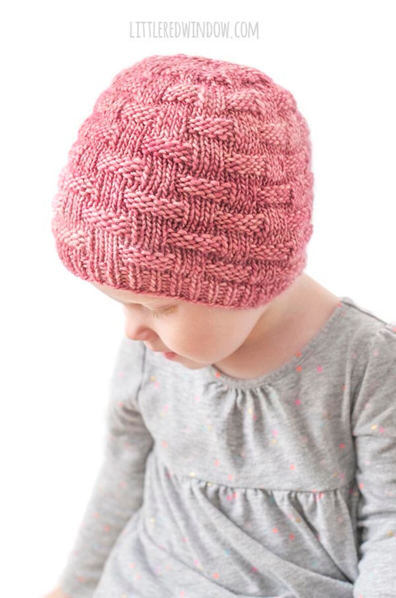 Simple Basketweave Hat KNITTING PATTERN / Textured Baby Hat / Easy ...