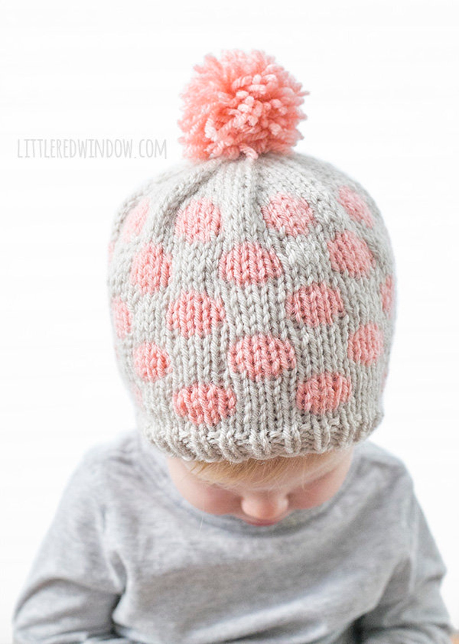 Polka Dot Hat KNITTING PATTERN / Polka Dot Pattern / Polka Dot Baby Hat ...