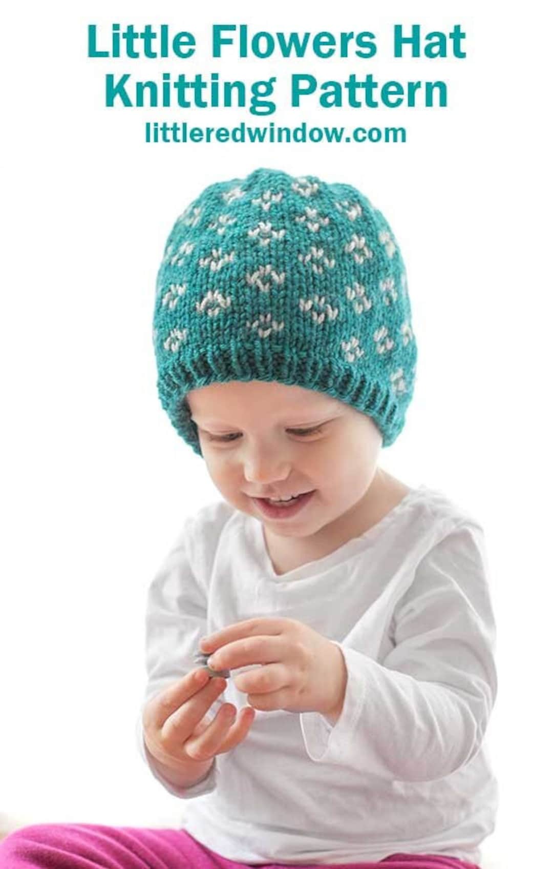 Little Flowers Hat KNITTING PATTERN / Fair Isle Flower Pattern/ Baby ...
