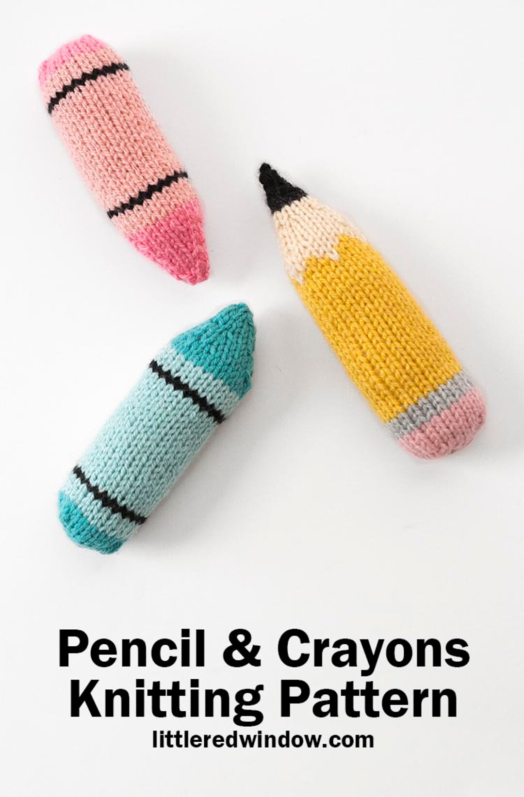 Pencil and Crayon KNITTING PATTERN / Crayon Pattern / Pencil Pattern ...