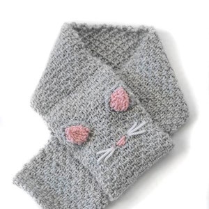 Kitty Cat Scarf KNITTING PATTERN / Cat Scarf Pattern / Knit Cat Scarf ...