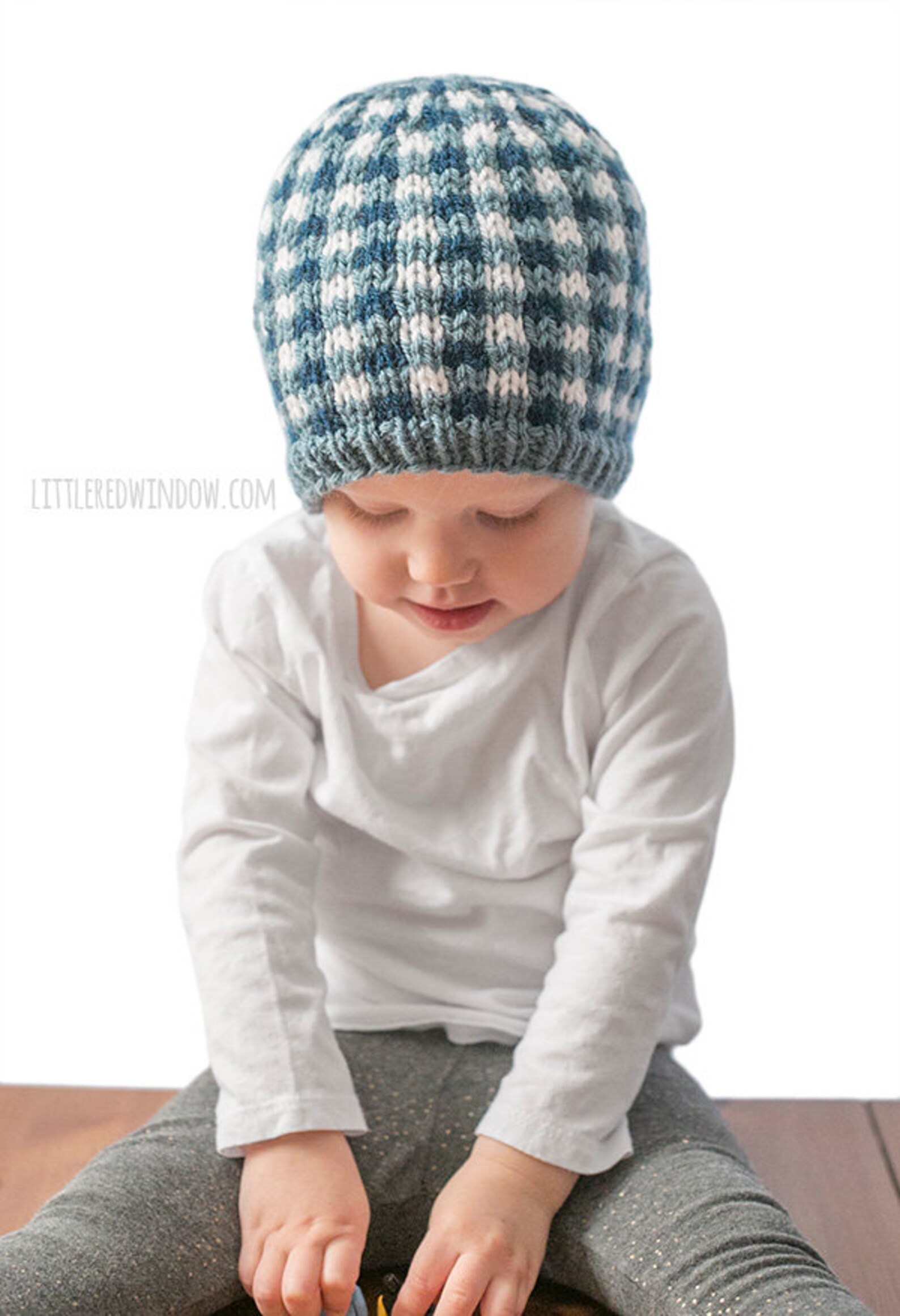 Gingham Hat KNITTING PATTERN / Gingham Pattern / Gingham Baby | Etsy