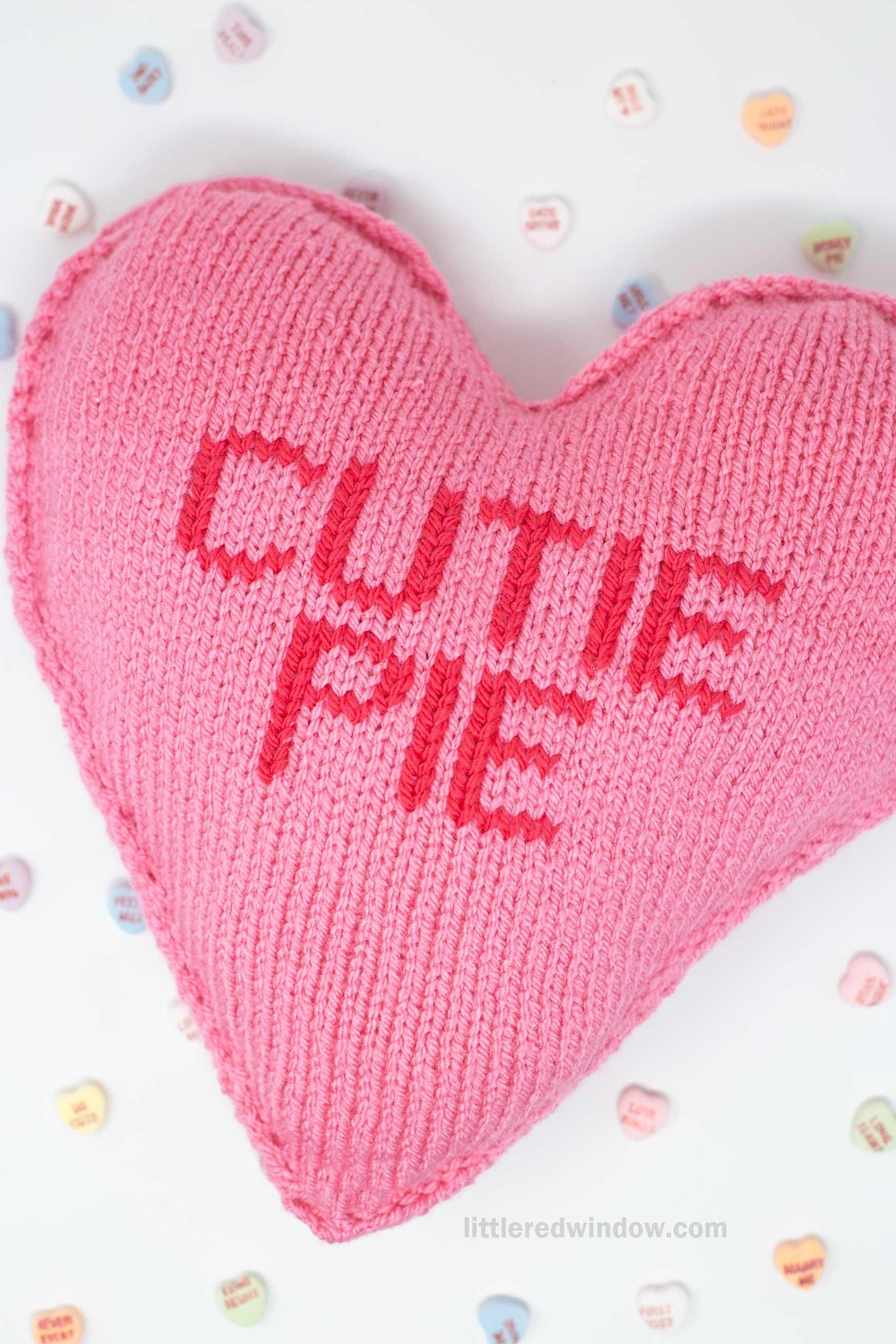 Conversation Hearts KNITTING PATTERN / Knit Heart Shape Pattern ...