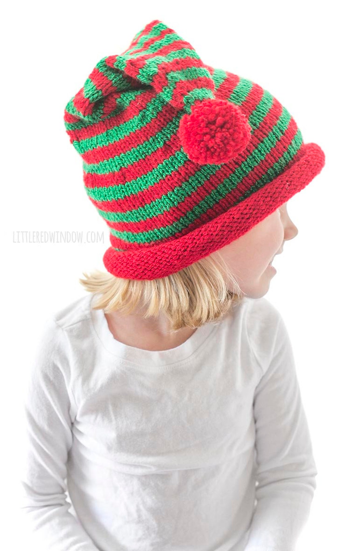 Christmas Striped Stocking Cap KNITTING PATTERN / Stocking Cap Pattern ...