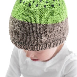 Kiwi Hat KNITTING PATTERN / Knit Kiwi Hat Pattern / Summer Knit Hat ...