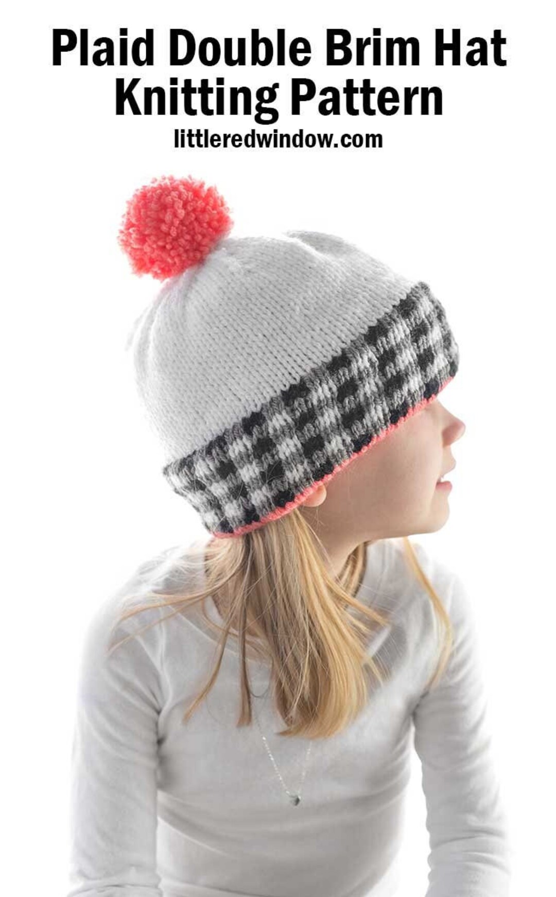 Plaid Double Brim Hat KNITTING PATTERN / Simple Plaid Pattern / Plaid ...