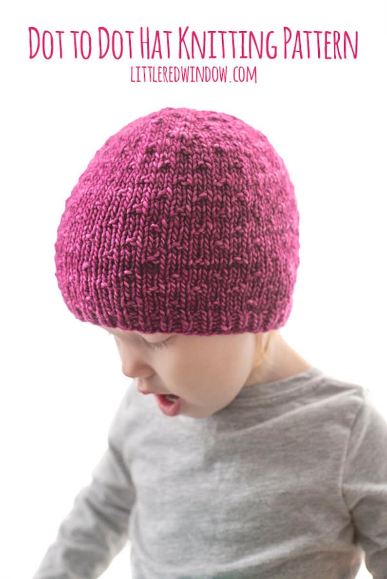 Dot to Dot Hat KNITTING PATTERN / Dot Hat Pattern / Polka Dot - Etsy