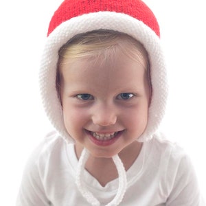 Santa Pixie Bonnet KNITTING PATTERN / Santa Bonnet Pattern / Santa Pattern / Baby Bonnet ...