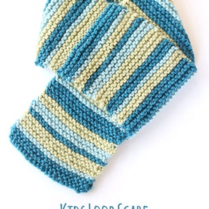 Kids Loop Scarf KNITTING PATTERN / Loop Scarf Pattern / Kids Scarf ...