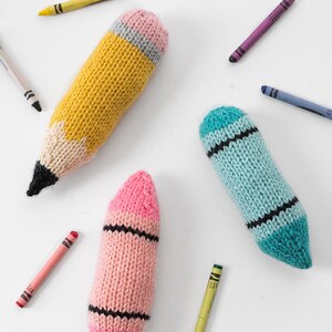 Pencil and Crayon KNITTING PATTERN / Crayon Pattern / Pencil Pattern ...