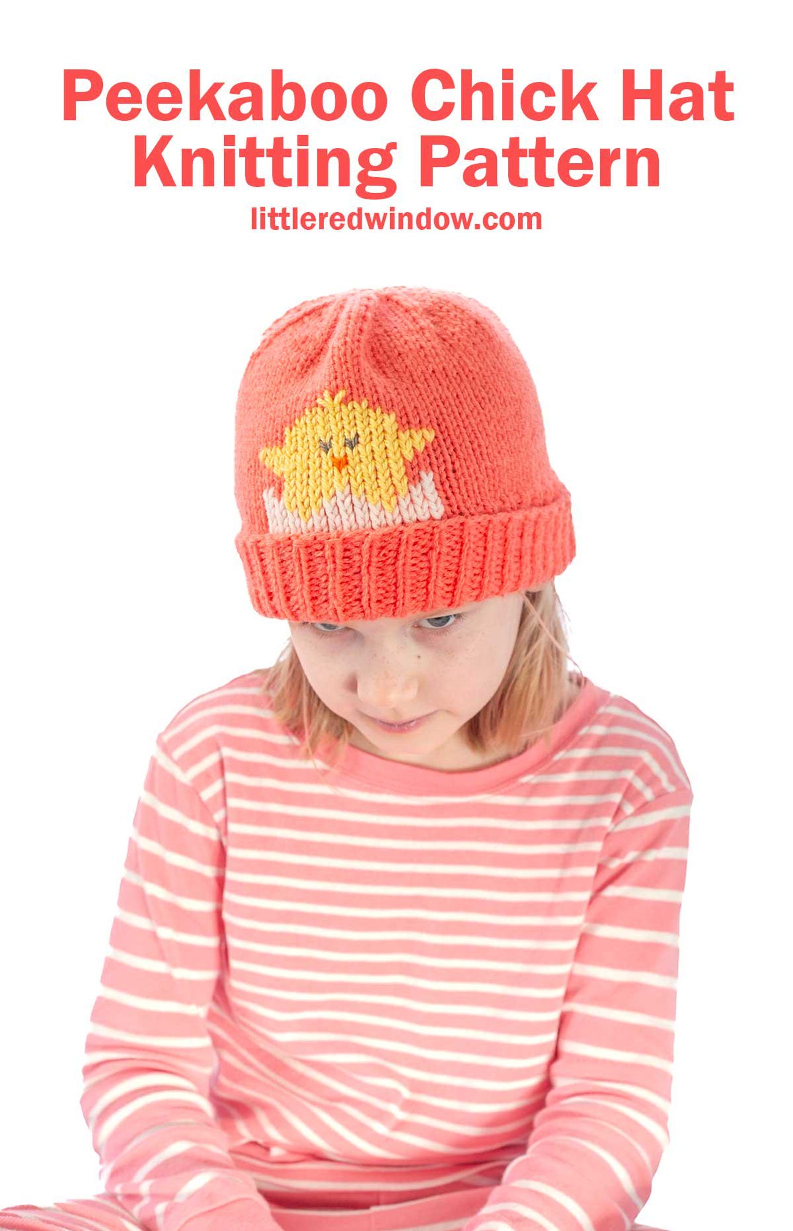 Peekaboo Chick Hat KNITTING PATTERN / Chick Hat Pattern / Easter Chick ...