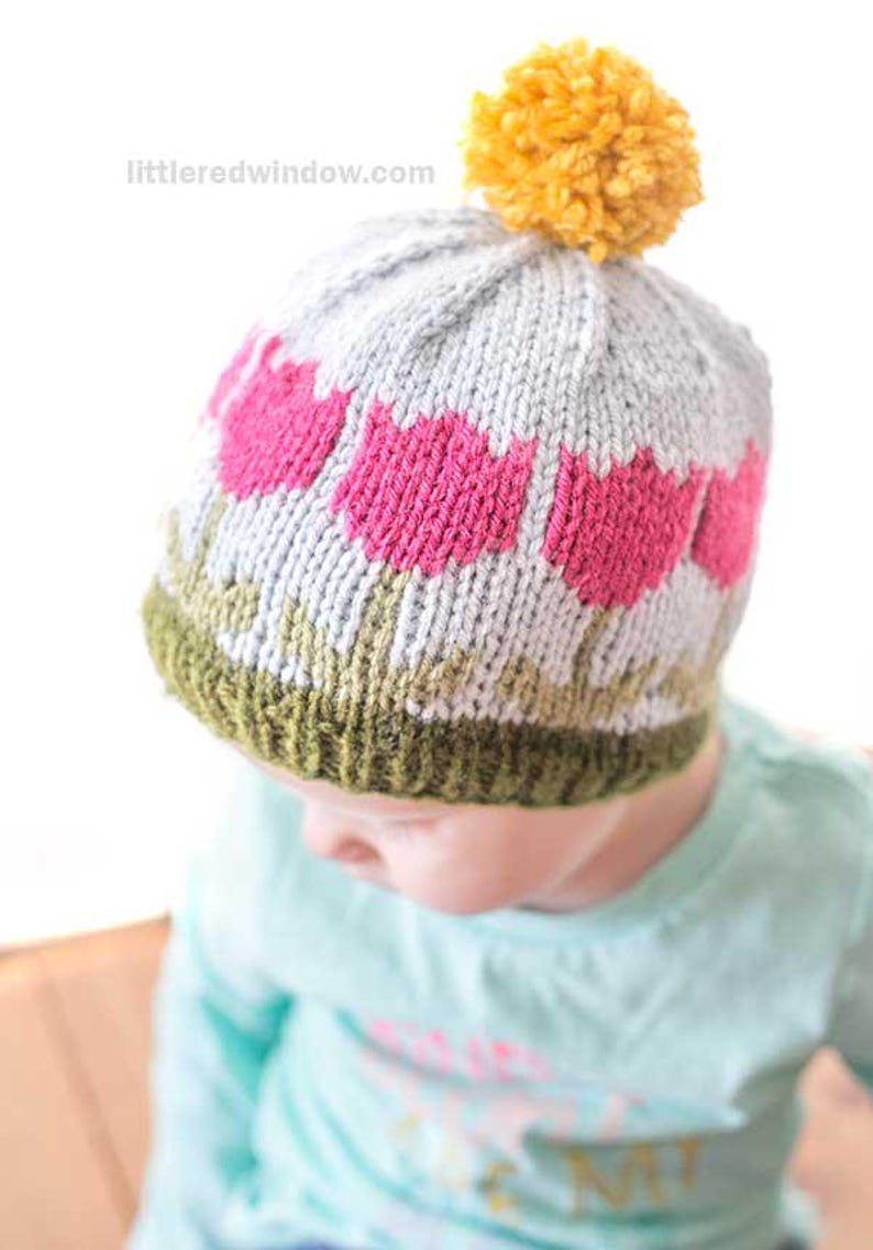 Tulip Hat KNITTING PATTERN / Flower Hat Pattern / Knit Flower Pattern ...