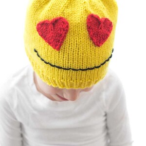 Emoji Hats KNITTING PATTERN / Emoji Pattern / Baby Emoji Hat Knitting ...