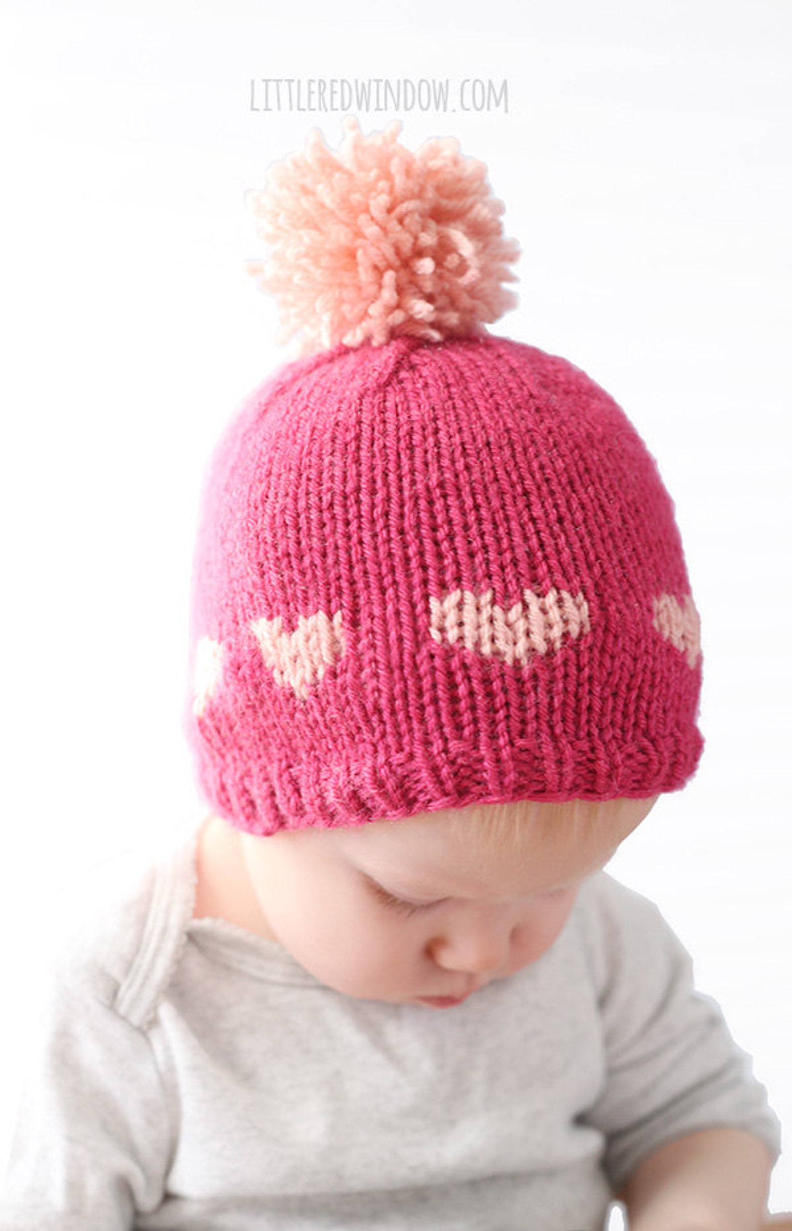 Heart Hat KNITTING PATTERN / Heart Hat Pattern / Valentine Hat - Etsy