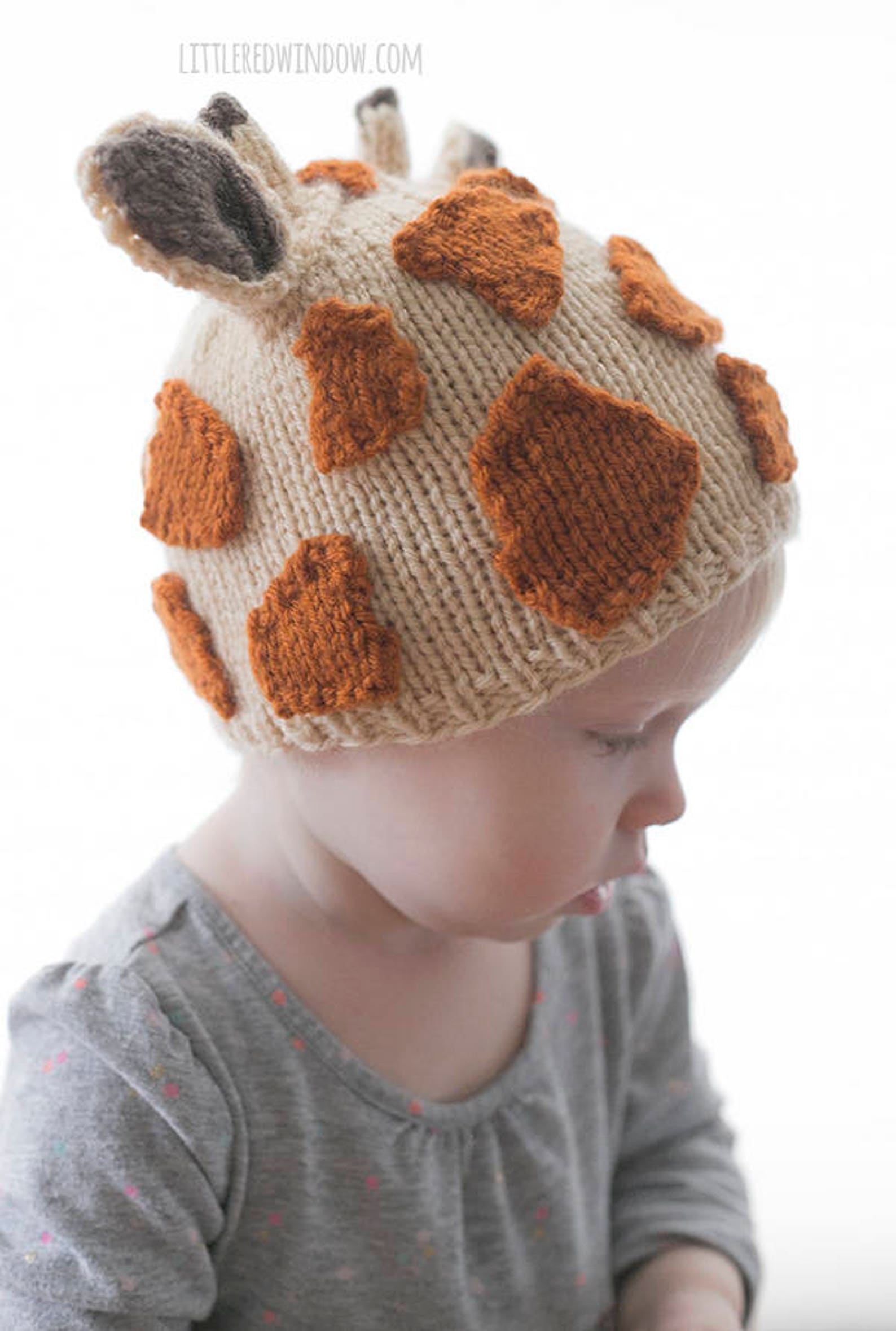 Giraffe Hat KNITTING PATTERN / Giraffe Pattern / Giraffe Baby Hat ...