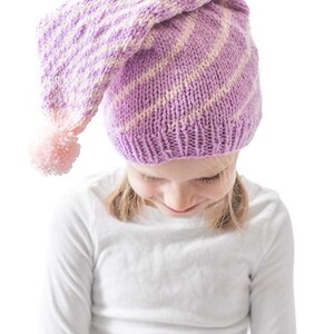 Twist Stocking Cap KNITTING PATTERN / Stocking Cap Pattern / Pom Pom Hat / Pom Pom Beanie / Easy ...