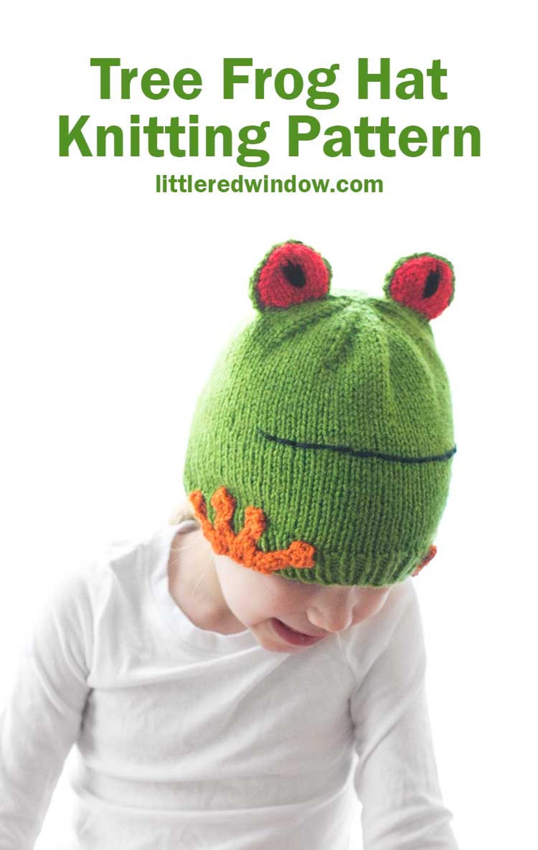 Red Eyed Tree Frog Hat KNITTING PATTERN / Frog Hat Pattern / Tree Frog ...