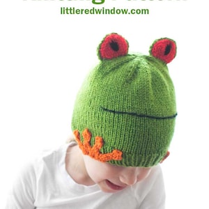 Red Eyed Tree Frog Hat KNITTING PATTERN / Frog Hat Pattern / Tree Frog ...
