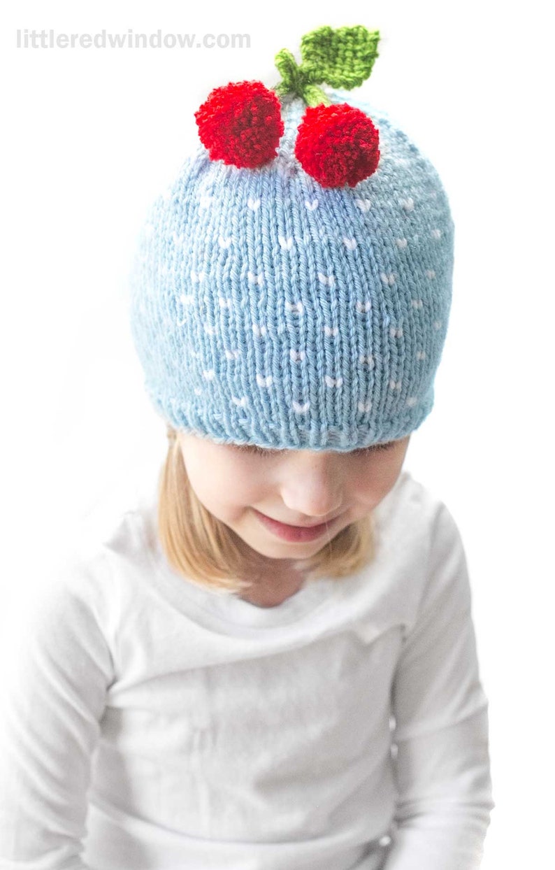 Sweet Cherry KNITTING PATTERN / Cherry Pattern / Knit Cherry Hat / Red ...