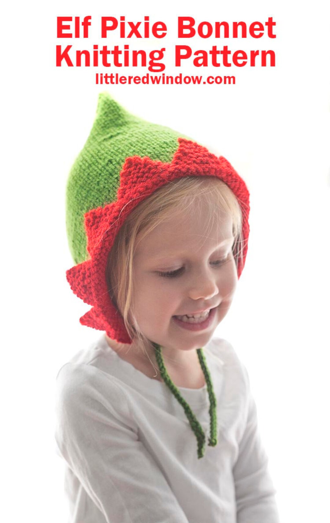 Elf Pixie Bonnet Hat KNITTING PATTERN / Christmas Pixie Bonnet Pattern ...