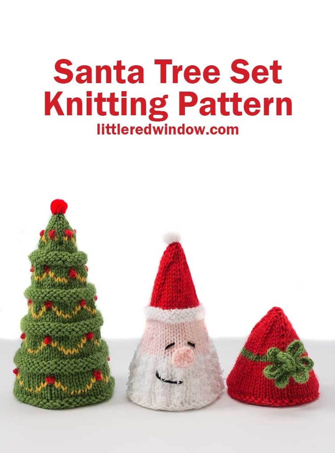 Santa Trees KNITTING PATTERN SET / Christmas Knitting Pattern / Winter ...