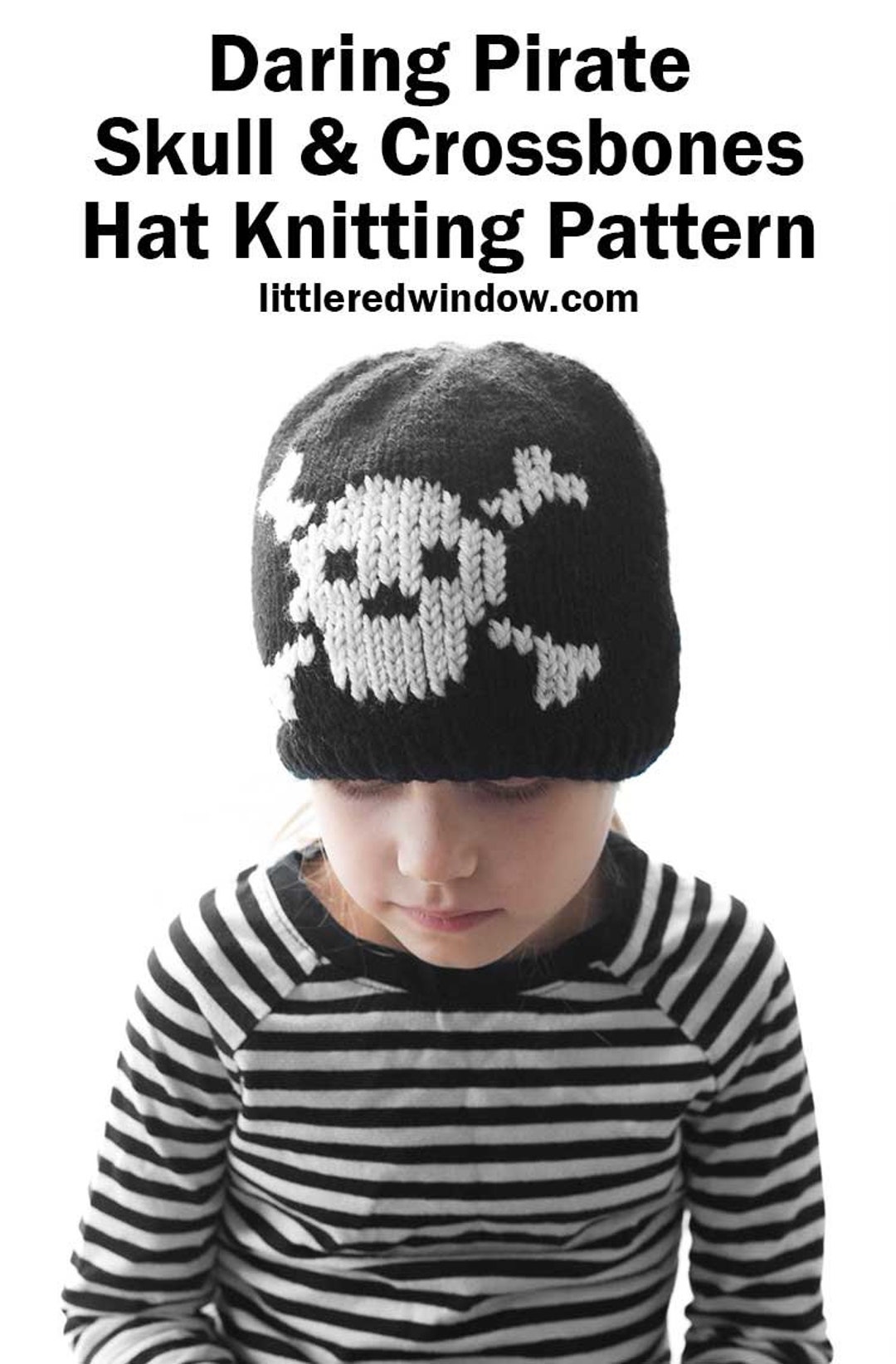 Pirate Skull & Crossbones Hat KNITTING PATTERN / Skull Hat Pattern ...