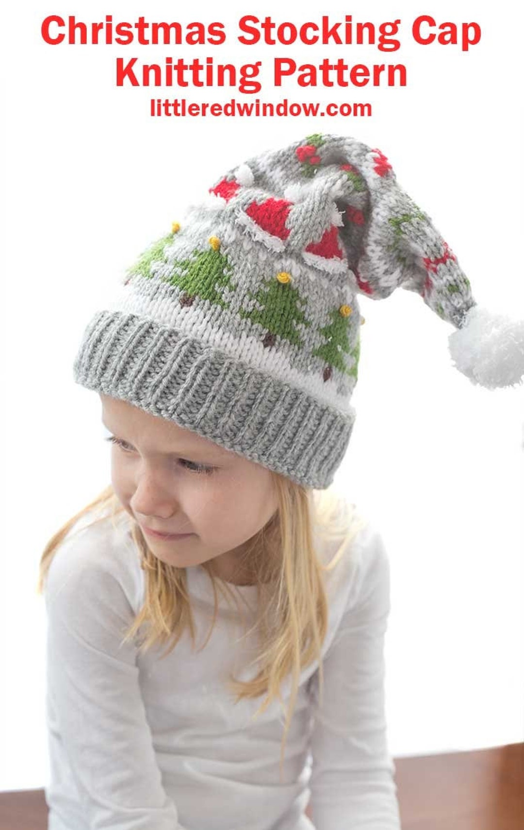 Christmas Stocking Cap KNITTING PATTERN / Christmas Fair Isle Knitting ...